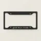 Uplifting Inspirational Quote Minimalist Black License Plate Frame | Zazzle