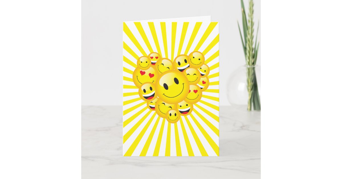 Uplifting Sunshine Yellow Positive Happy Vibes Card | Zazzle