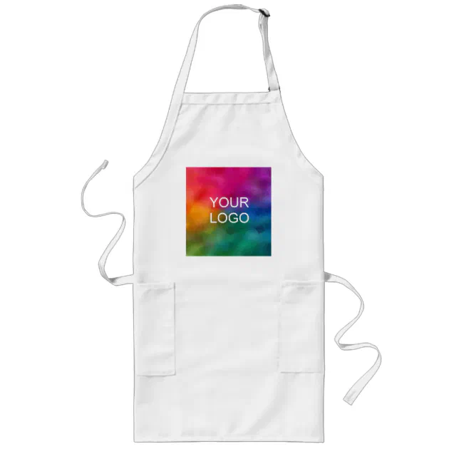Upload Add Image Logo Photo Template Customize Long Apron | Zazzle