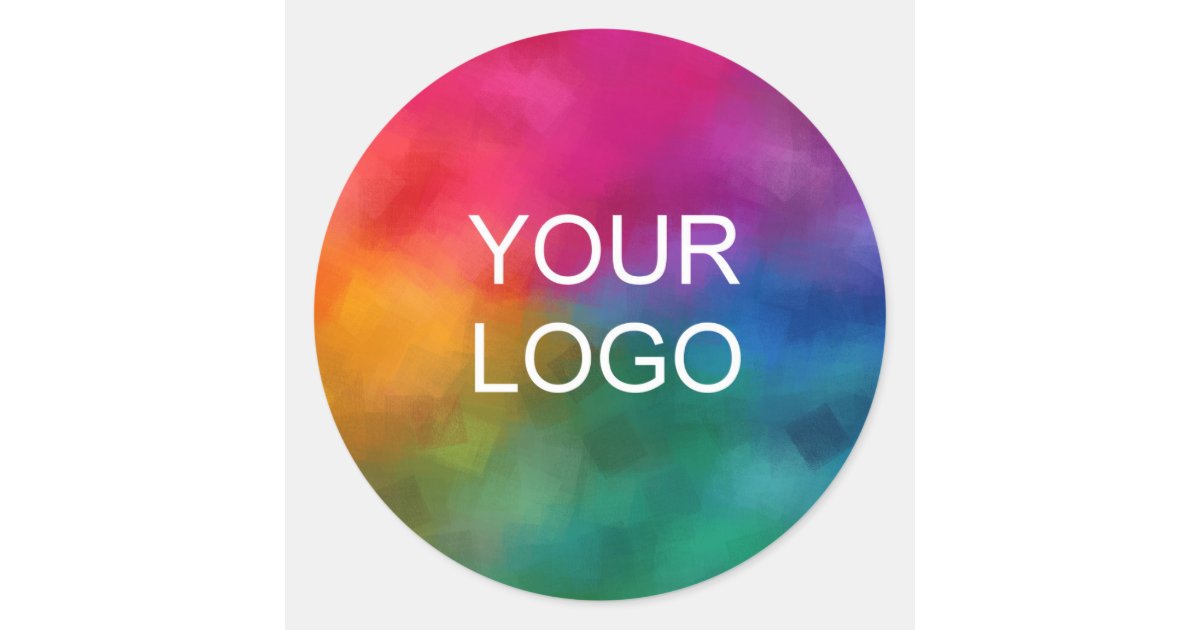 Upload Add Your Business Company Logo Here Classic Round Sticker | Zazzle