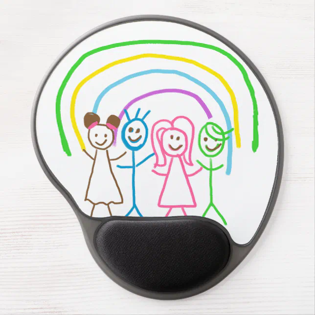 Upload Childs Drawing Turn Kids Artwork to Gel Mouse Pad | Zazzle