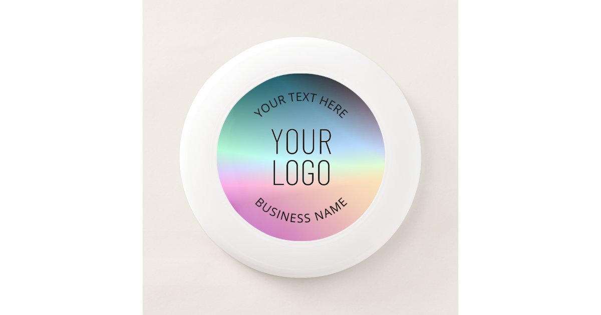 Upload Logo | Colorful Changing Gradient Colors Wham-O Frisbee | Zazzle