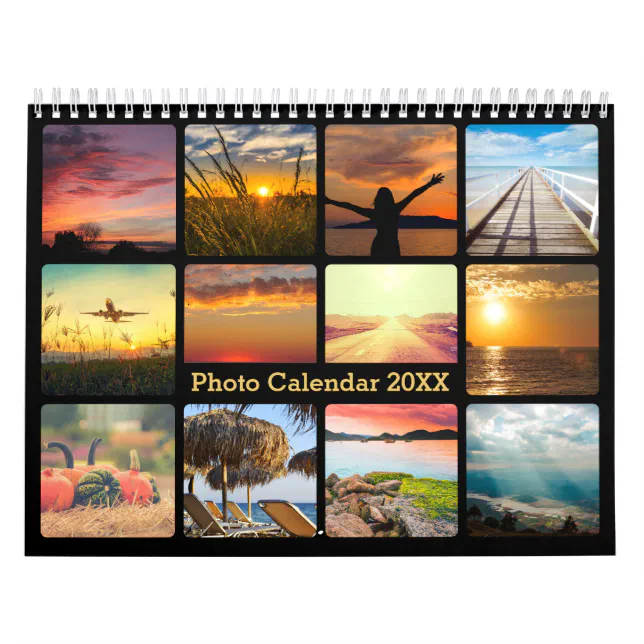 Upload photo and logo calendar | Zazzle