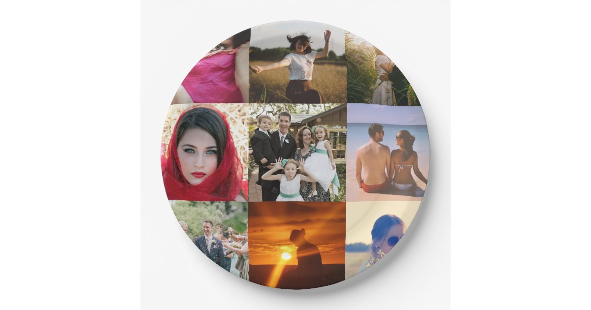 Upload photo paper plates | Zazzle