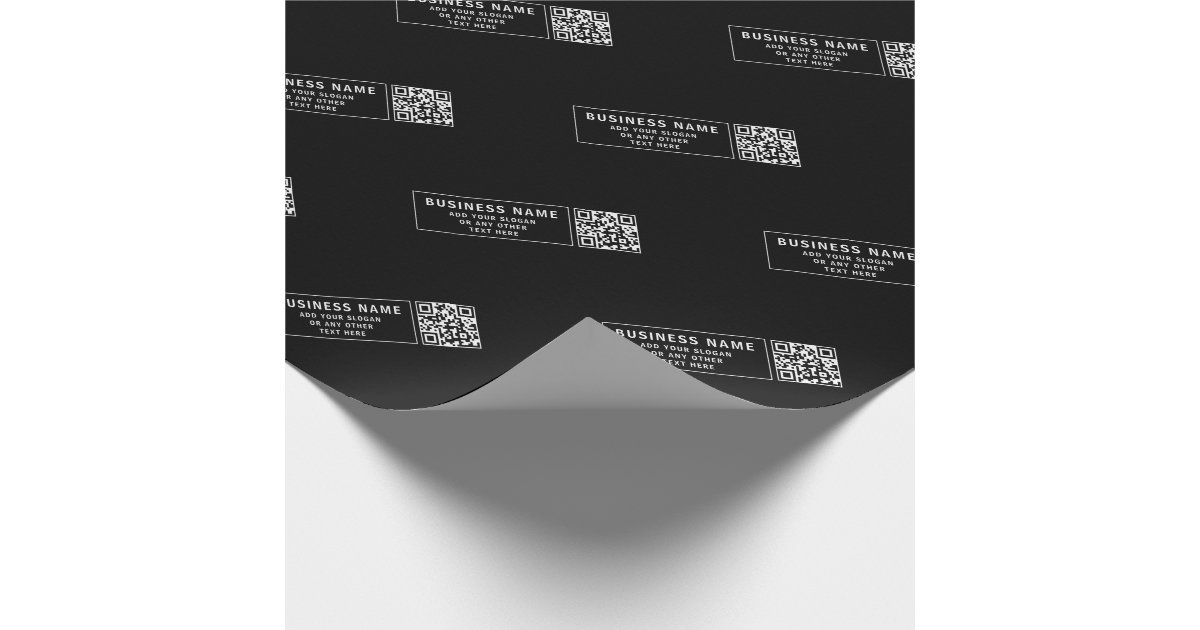 Upload QR code or Logo | Business Name Etc. Wrapping Paper | Zazzle