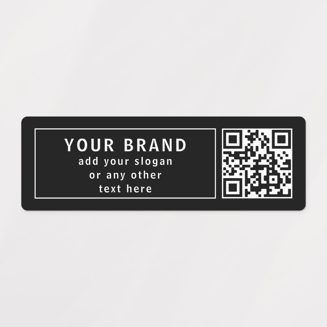 Upload QR code or Logo etc. | Modern Waterproof Labels | Zazzle