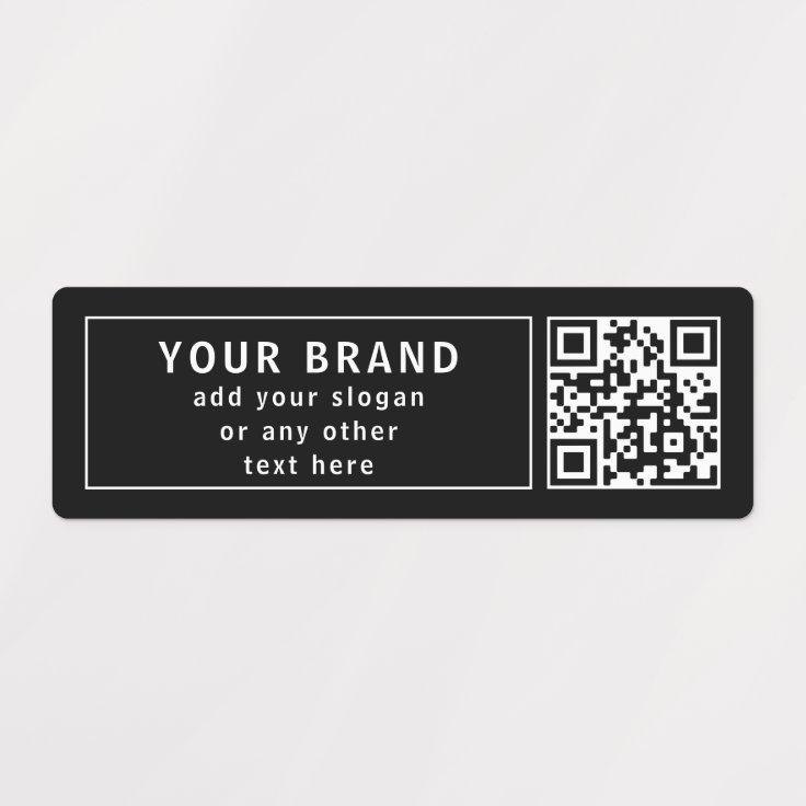 Upload QR code or Logo etc. | Modern Waterproof Labels | Zazzle