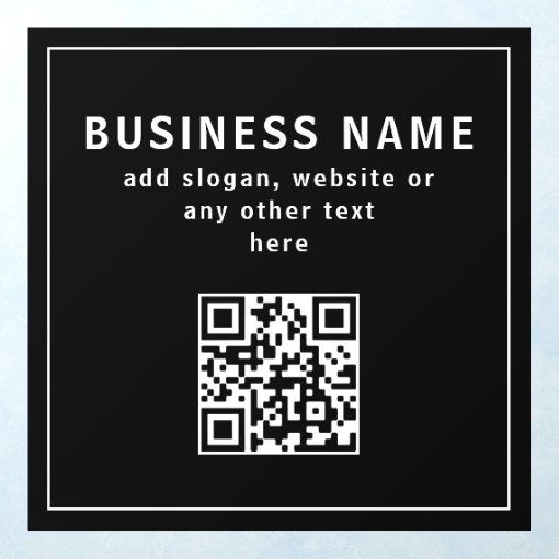 Upload QR code or Logo | Modern Black Wall Decal | Zazzle