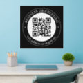 Upload QR code or Logo | Modern Black Wall Decal | Zazzle