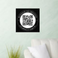 Upload QR code or Logo | Modern Black Wall Decal | Zazzle