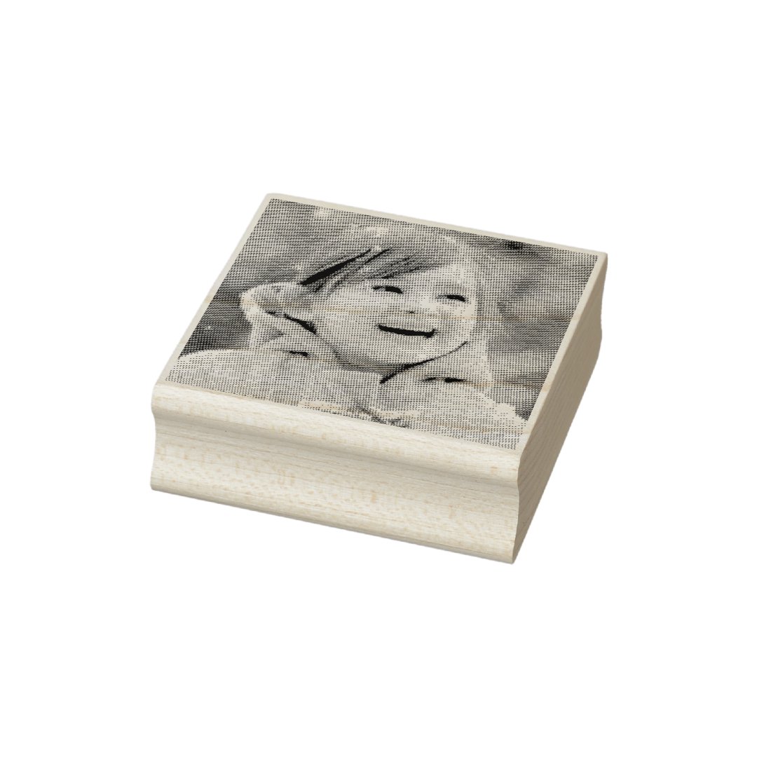 Upload Selfie and Create Custom Personalized Photo Rubber Stamp | Zazzle