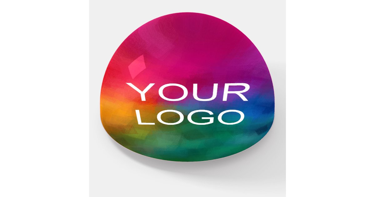 Upload Your Business Company Logo Here Template Paperweight | Zazzle