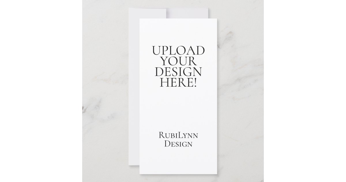Upload Your Design Here 4x8" Menu Card | Zazzle