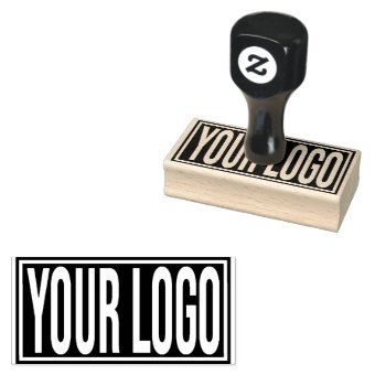 Upload Your Logo Business Logo Rubber Stamp | Zazzle