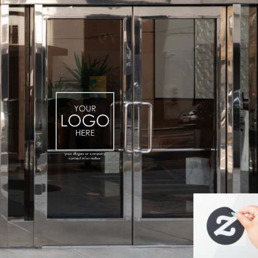 Upload Your Logo Company Branded Business Custom Window Cling | Zazzle