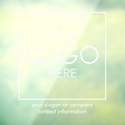 Upload Your Logo Company Branded Business Custom Window Cling | Zazzle