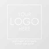 Upload Your Logo Company Branded Business Custom Window Cling | Zazzle