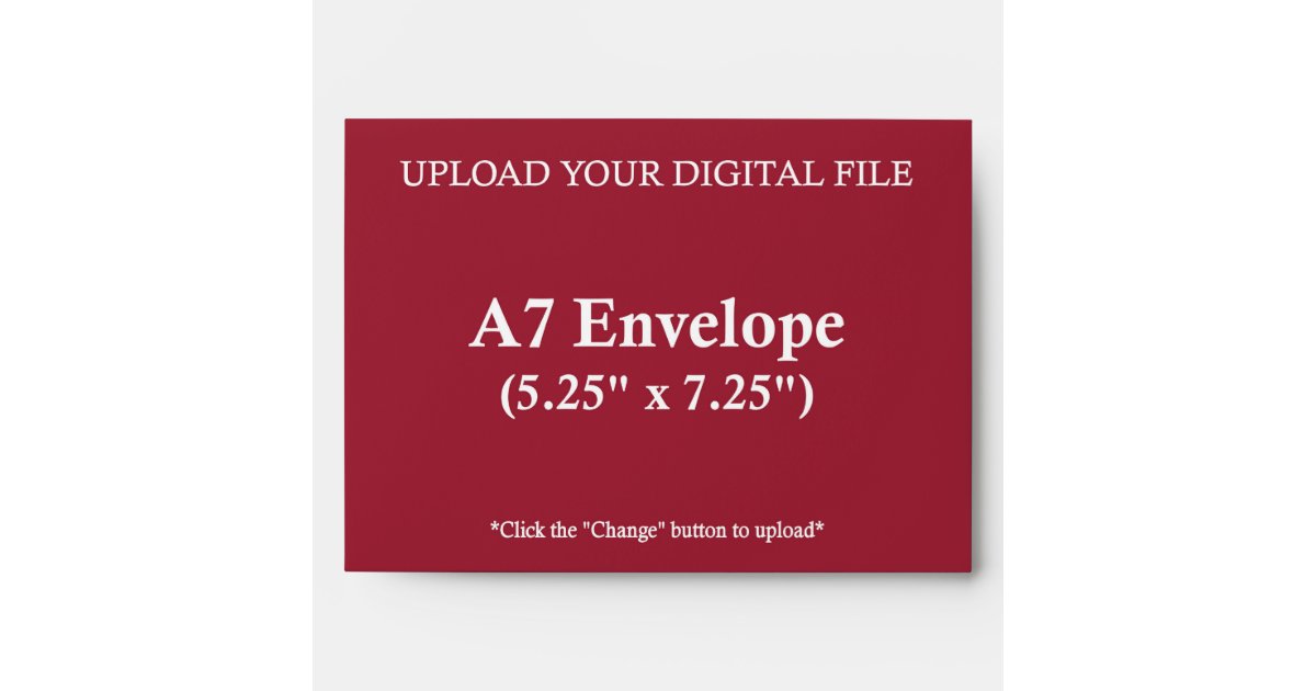 Upload Your Own Design A7 Envelope | Zazzle
