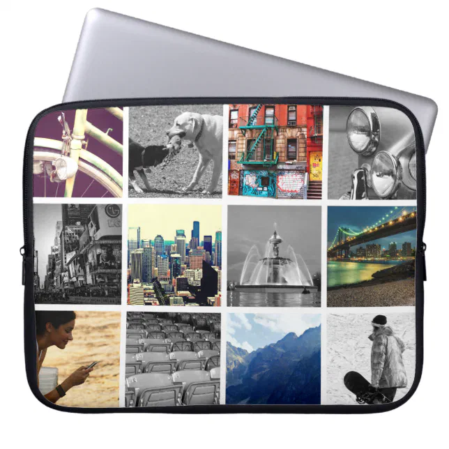 Upload-Your-Own-Photo Collage Laptop Sleeve | Zazzle