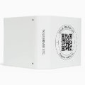 Upload Your Own QR Code & Customizable Text 3 Ring Binder | Zazzle