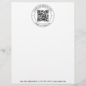 Upload Your Own QR Code & Customizable Text Letterhead | Zazzle