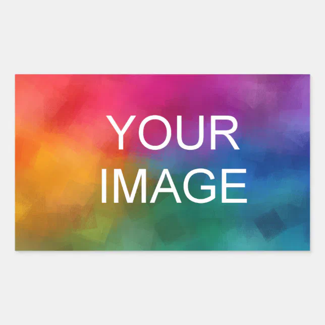 Upload Your Photo Image Business Company Logo Here Rectangular Sticker ...