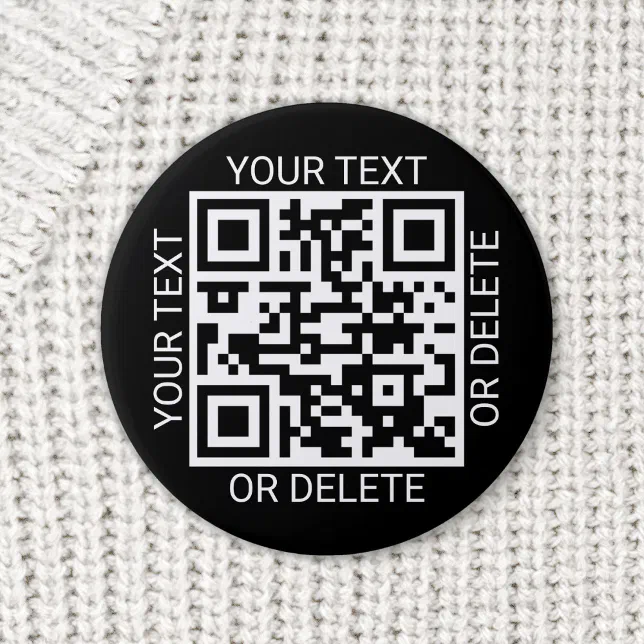 Upload Your QR Code Modern Website or Payment App Button | Zazzle