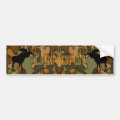 UpNorth Moose Silhouette Camo Bumper Sticker | Zazzle