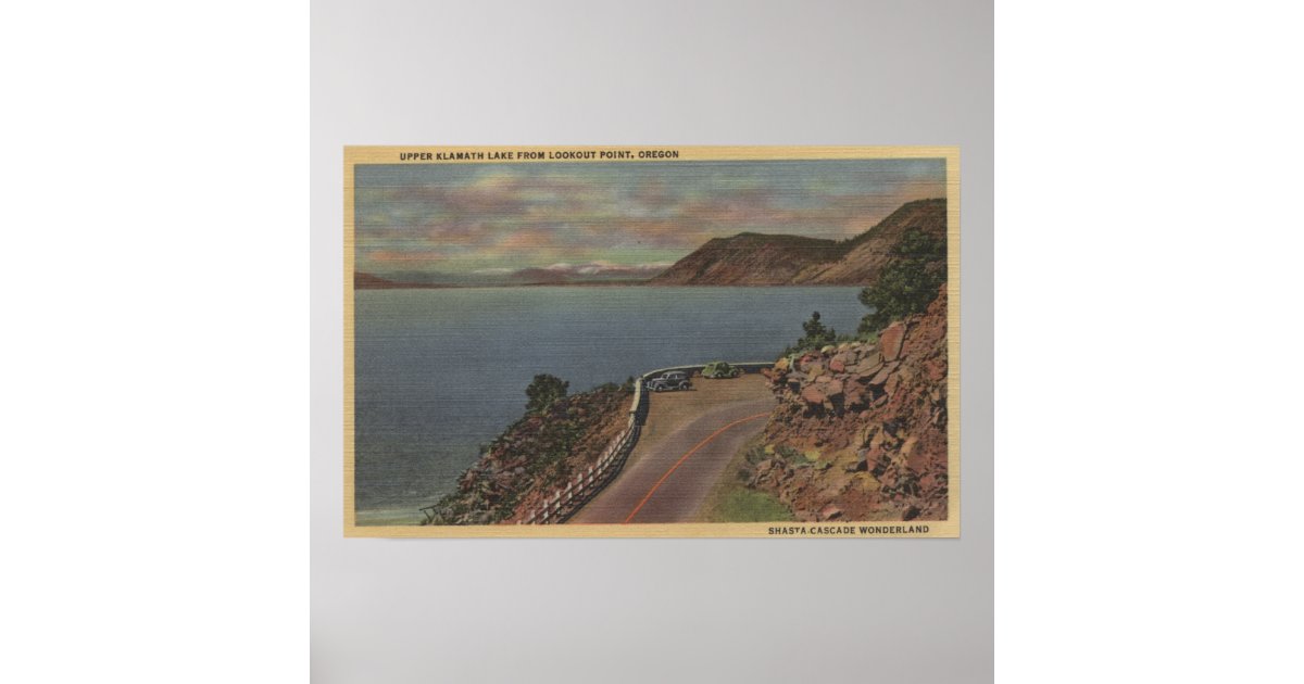 Upper Klamath Lake, Oregon - Lookout Point Poster | Zazzle