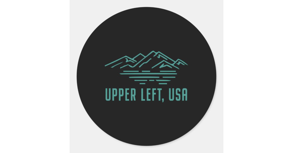 Upper Left Usa Classic Round Sticker | Zazzle