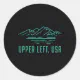 Upper Left Usa Classic Round Sticker | Zazzle