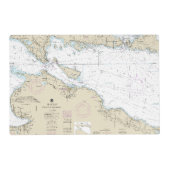 Upper Michigan Latitude Longitude Nautical Chart Placemat | Zazzle