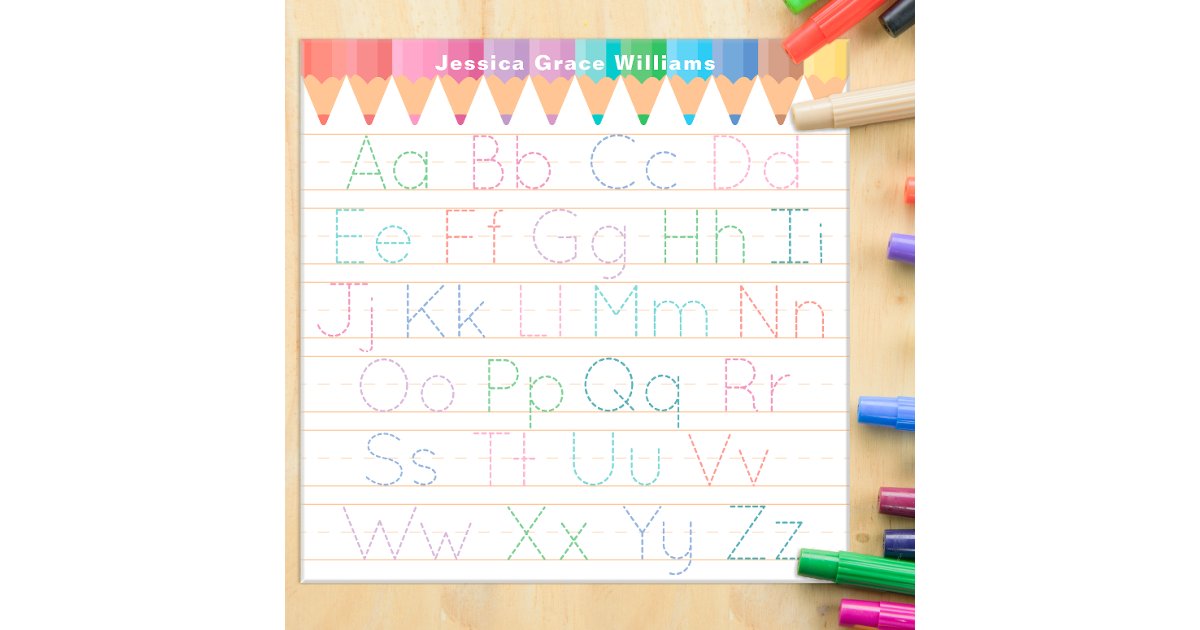 Uppercase and Lowercase ABC Tracing Board | Zazzle