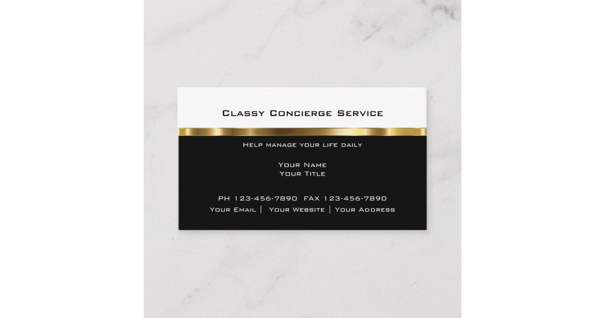 Upscale Concierge Businesscards Business Card | Zazzle