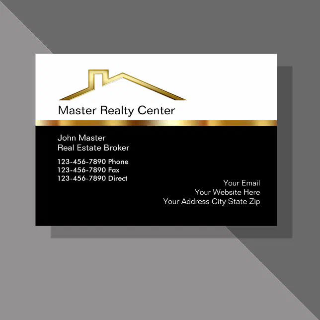 Upscale Real Estate Broker Business Cards | Zazzle