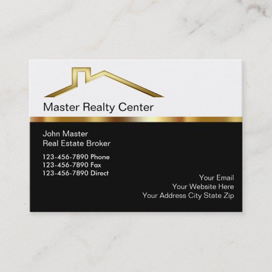 Upscale Real Estate Broker Business Cards | Zazzle.com