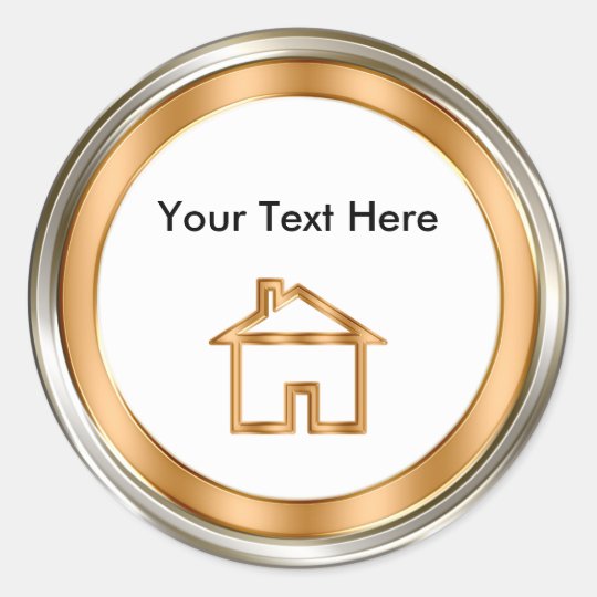 Upscale Real Estate Sticker Labels | Zazzle.com