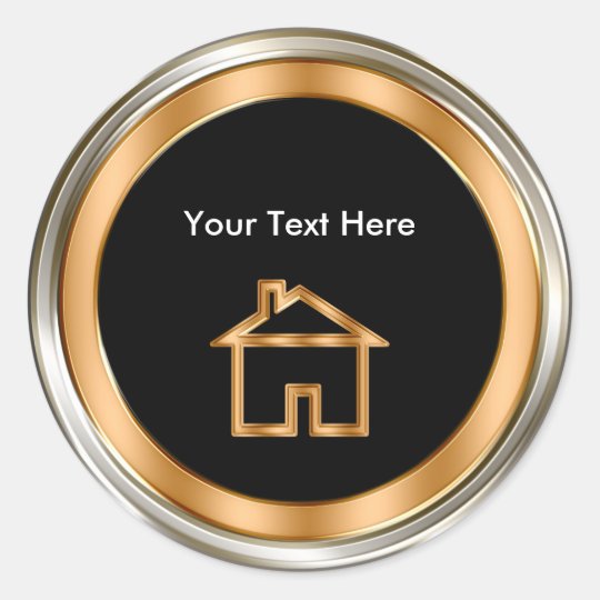 Upscale Real Estate Sticker Labels | Zazzle.com