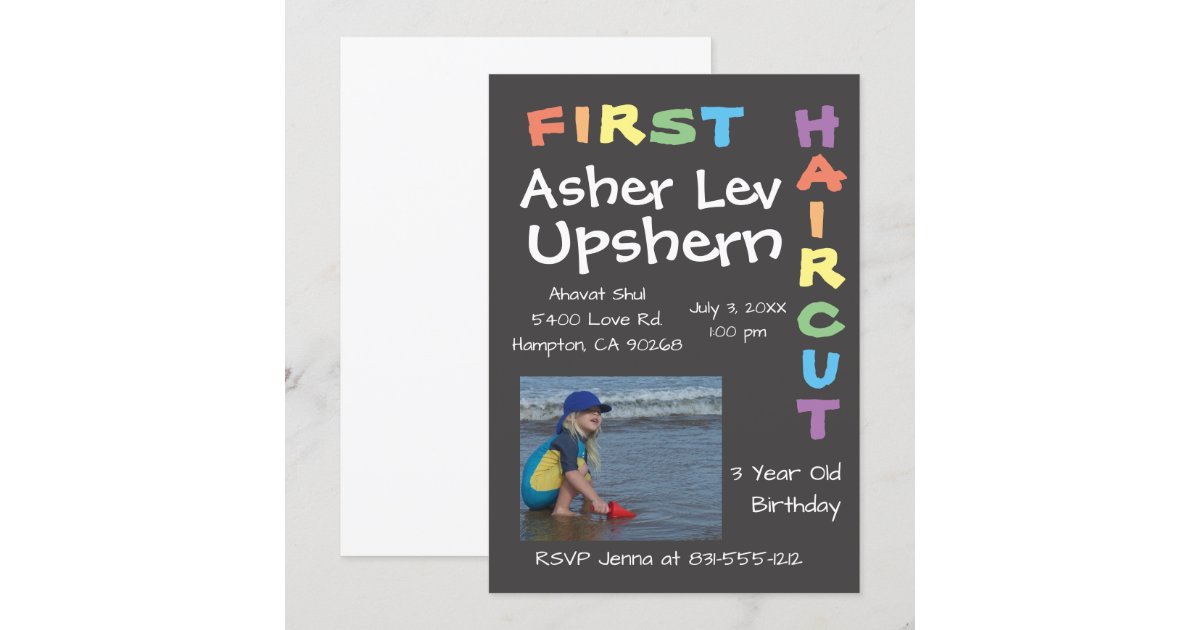 upshern upshernish upsherin invitations invitation | Zazzle