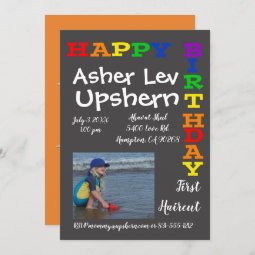 upshern upshernish upsherin invitations invitation | Zazzle