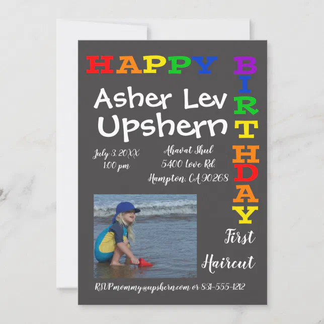 upshern upshernish upsherin invitations invitation | Zazzle