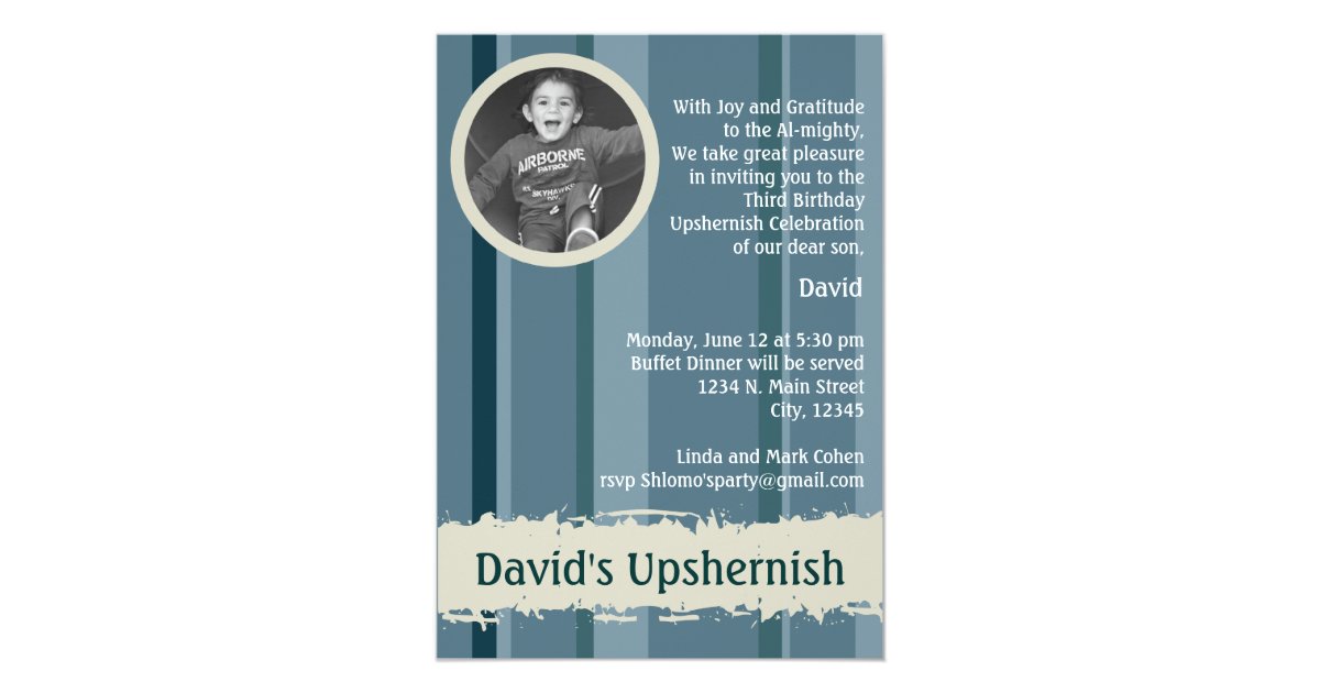 Upshernish Invitation | Zazzle.com