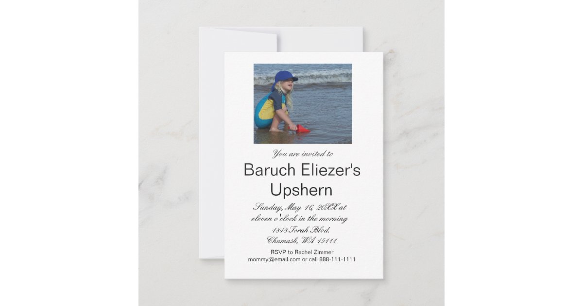 Upshernish Invitation Upshern Upsherin Invitations | Zazzle