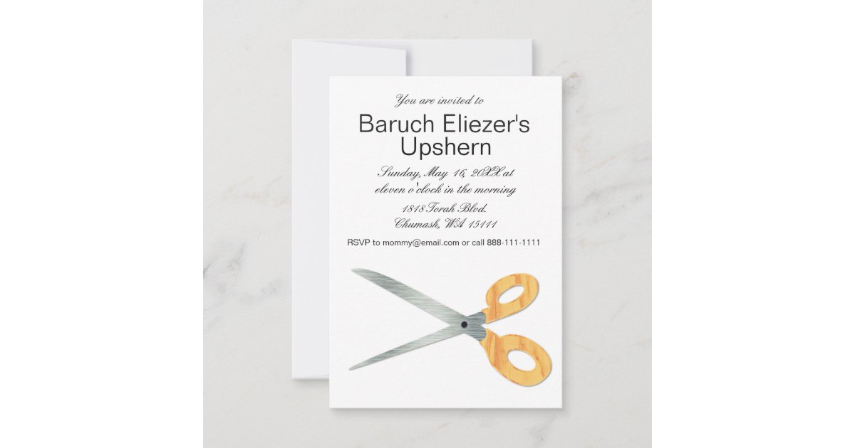 Upshernish Invitation Upshern Upsherin Invitations | Zazzle