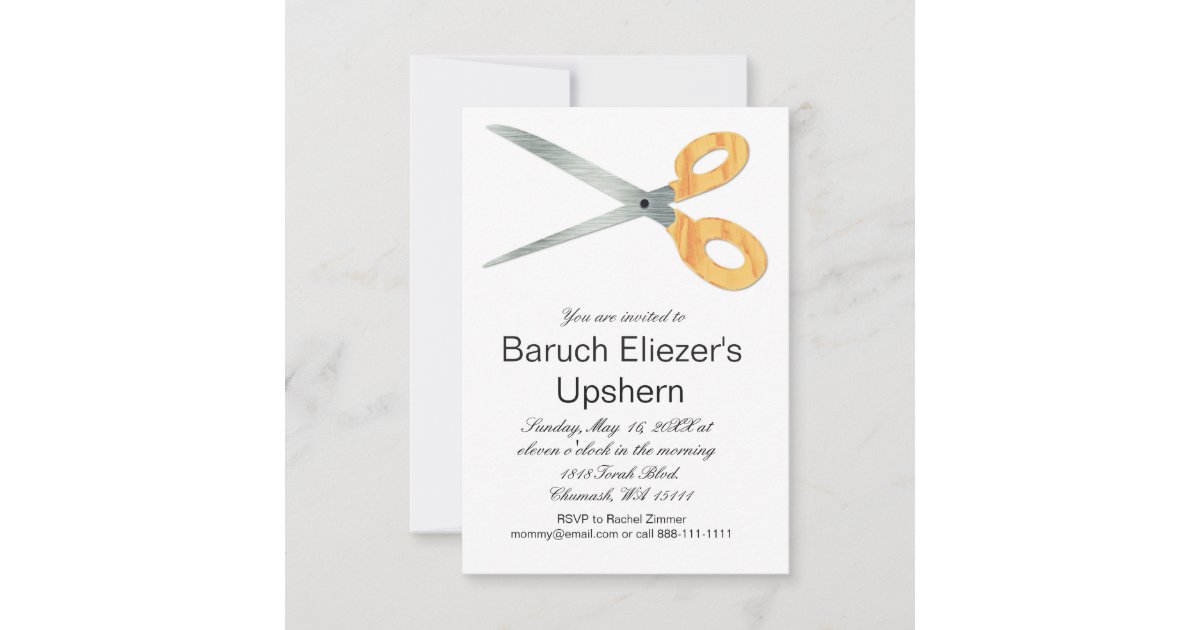Upshernish Invitation Upshern Upsherin Invitations | Zazzle