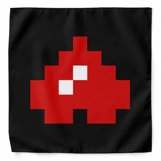 Upside Down 8 Bit Pixel Heart Bandana | Zazzle