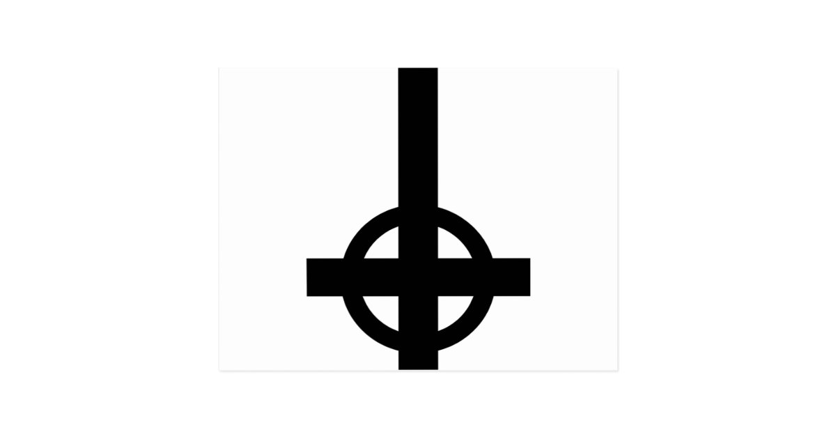 Upside Down Cross Postcard | Zazzle.com