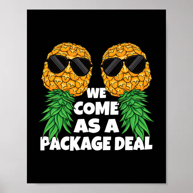 Upside Down Pineapple Swinger Couple Package Deal Poster | Zazzle