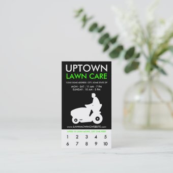 uptown lawn care rewards program loyalty card | Zazzle