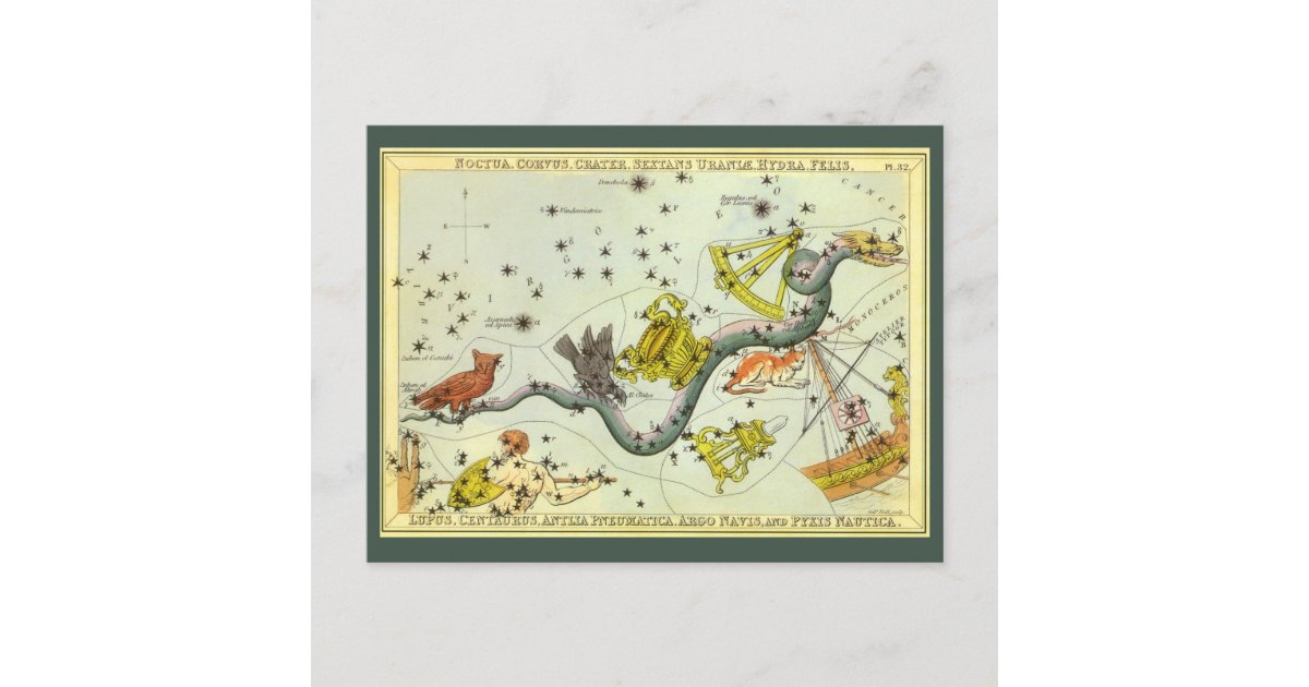 Urania's Mirror, Vintage Astronomy Celestial Map Postcard | Zazzle